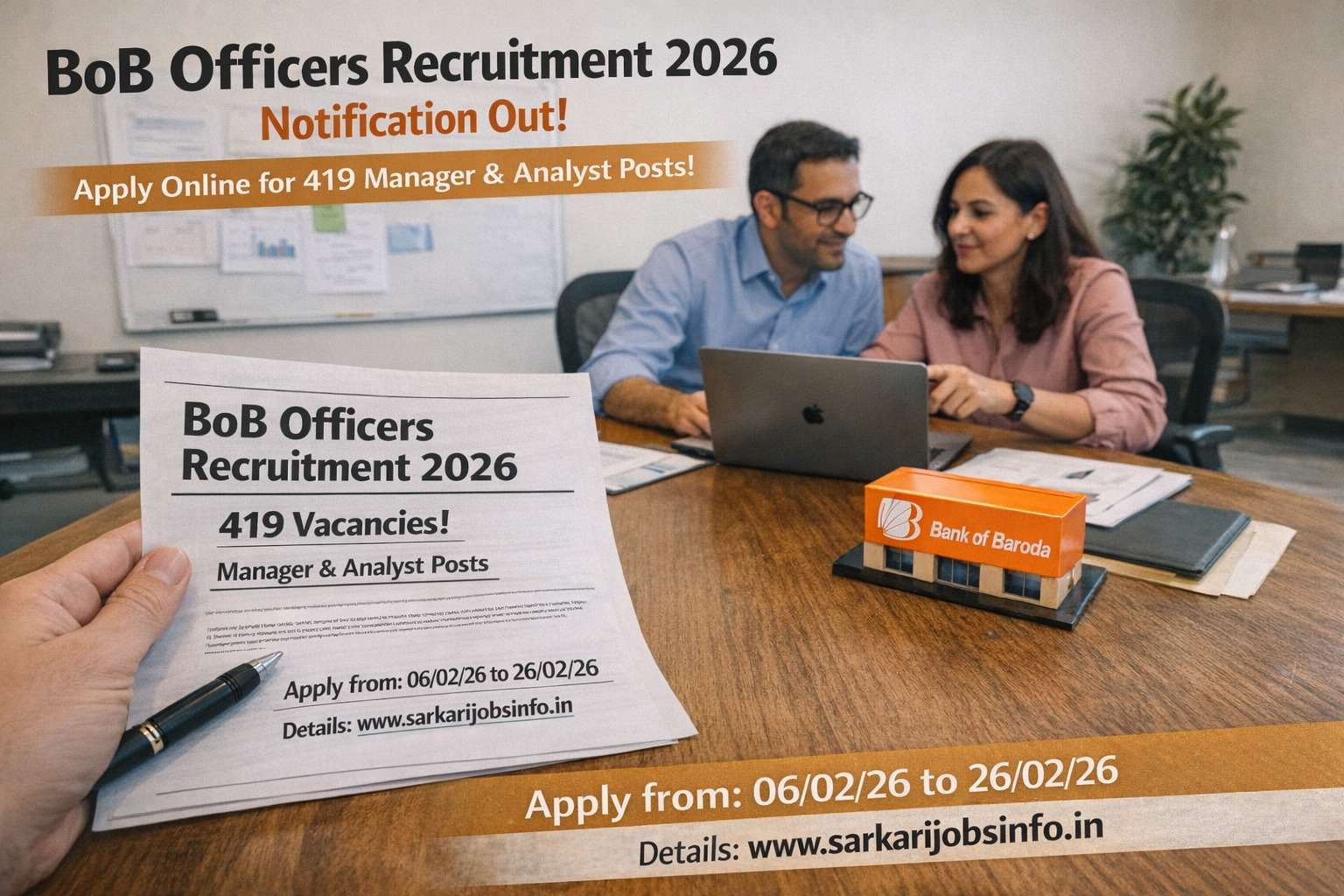 BoB Officers Recruitment 2026 Notification Out Apply Online for 419 ...